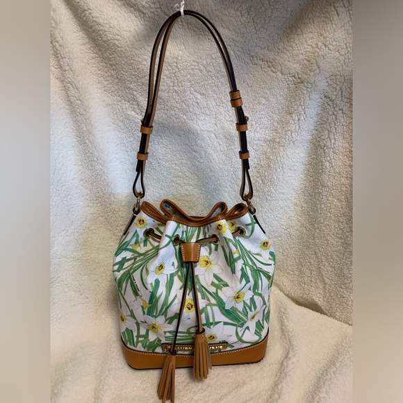 Dooney & Bourke | Bags | Dooney Bourke Daffodil Bucket Drawstring Bag ...